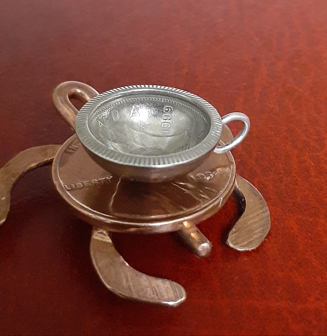 MINIATURE, COFFEE Cup,handmade From a 1999 Canadian Dime, Sculpture ...