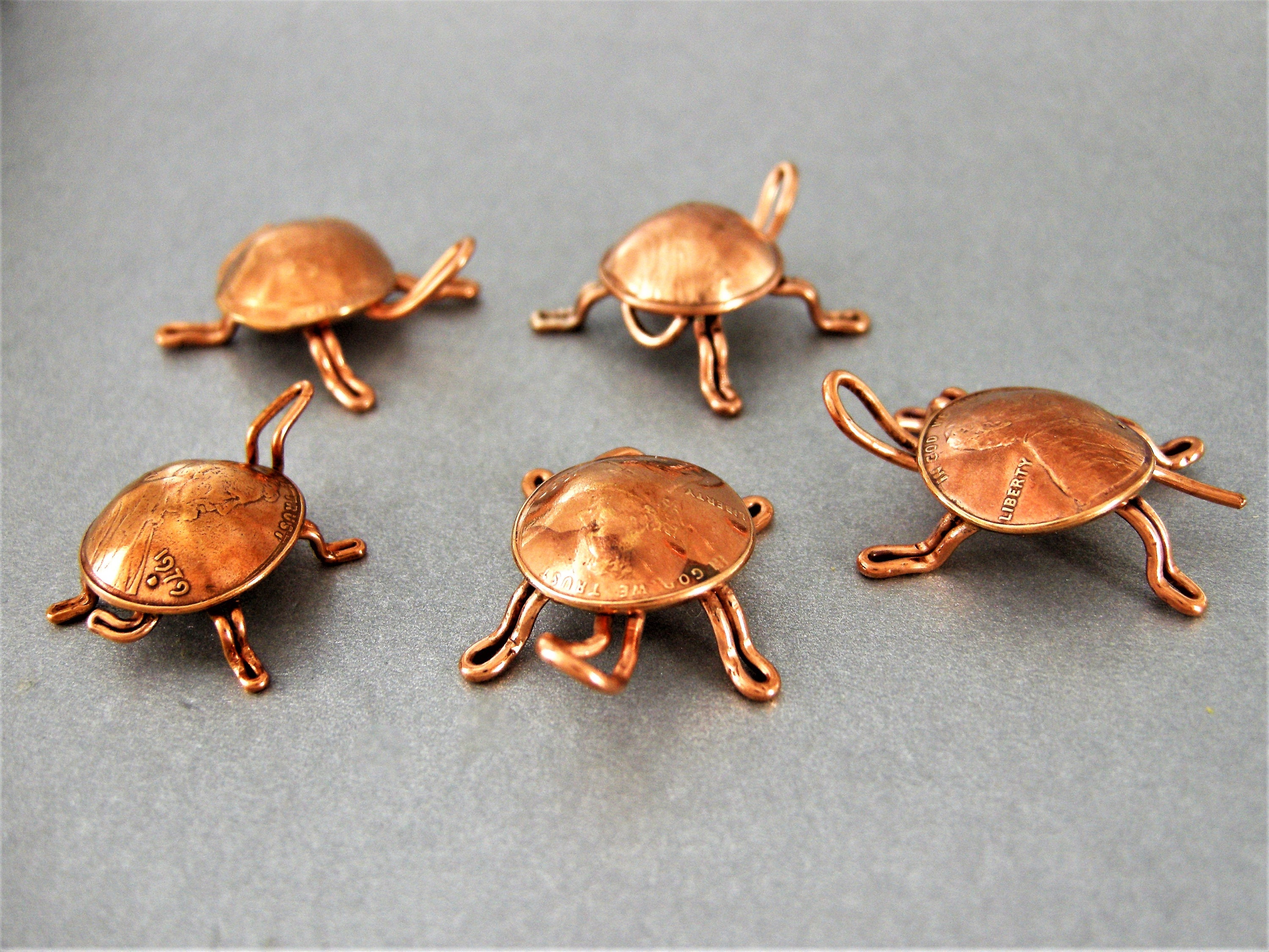 TURTLE, COPPER MINIATURE, Handmade, Copper Penny Turtle Sculpture, One ...