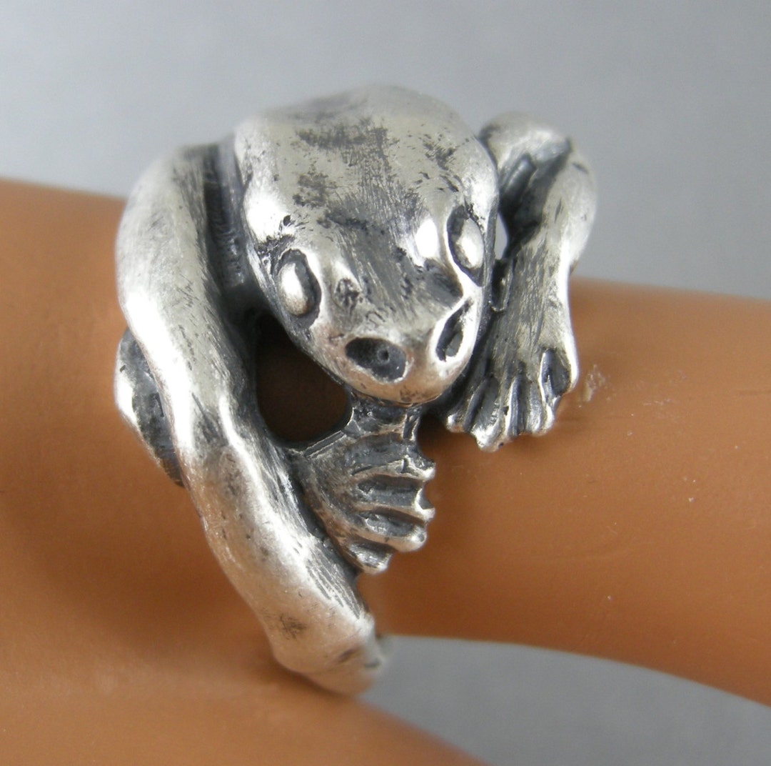 FROG RING, STERLING Silver, Sizes 7 1/2,9 1/2 Handmade,unique Tree Frog ...
