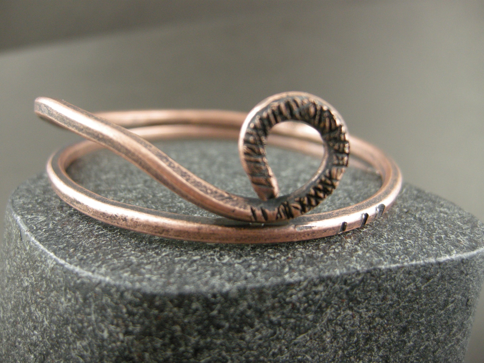 BRACELET SOLID COPPER Handmade Twist Copper 1/4 Inch Wide Solid Copper ...