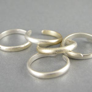 TOE RING STERLING, Adjustable Silver Toe Band, Minimalist Silver Toe ...