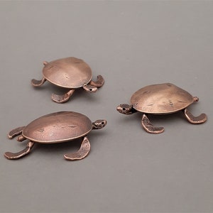 SEA TURTLE, MINIATURE Handmade, Copper Penny Sea Turtle, Sculpture ...