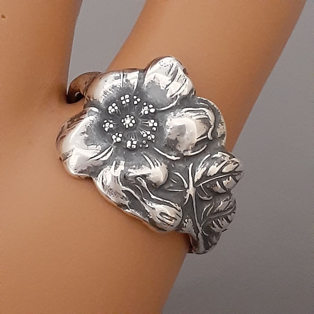 RING, Forget Me Not DESIGN, Handmade, Antique Sterling Spoon, Promise ...