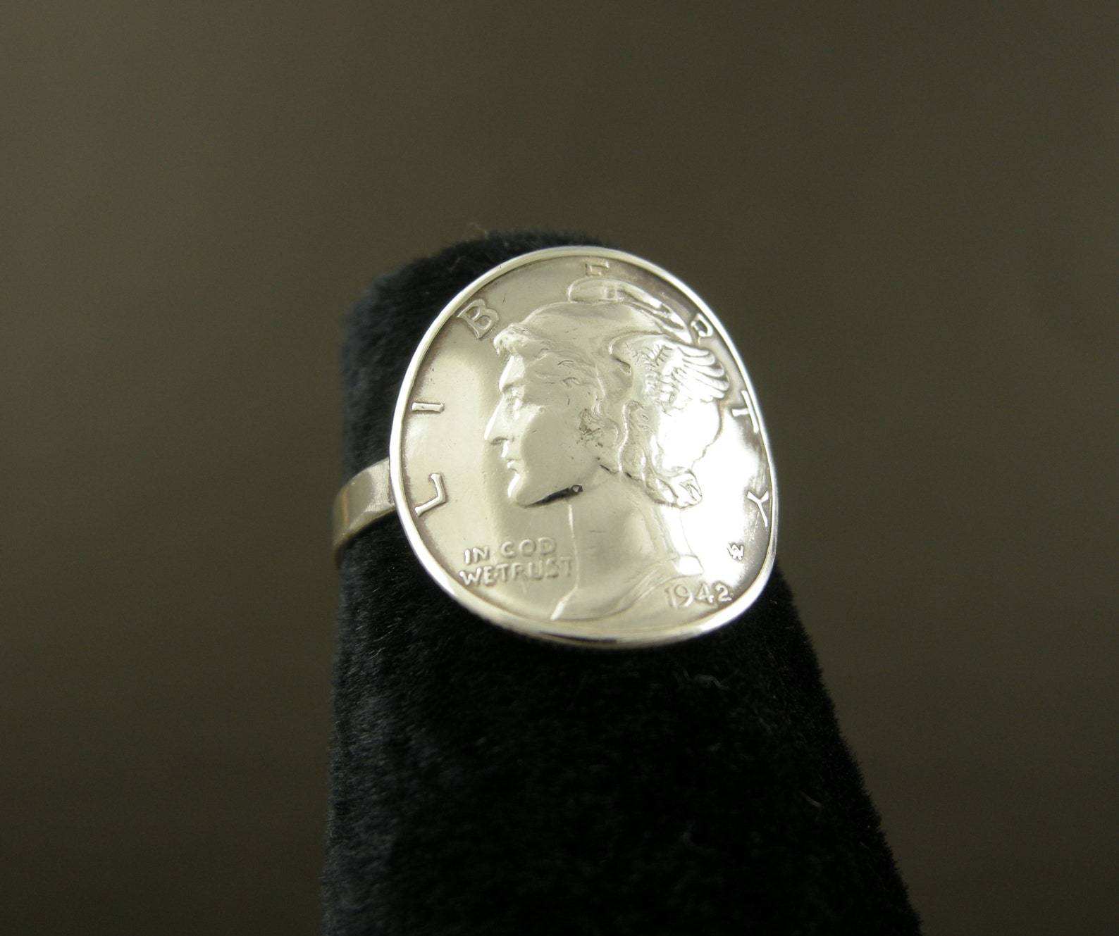 RING MERCURY DIME Silver Dime Coin Ring Handmade Silver - Etsy