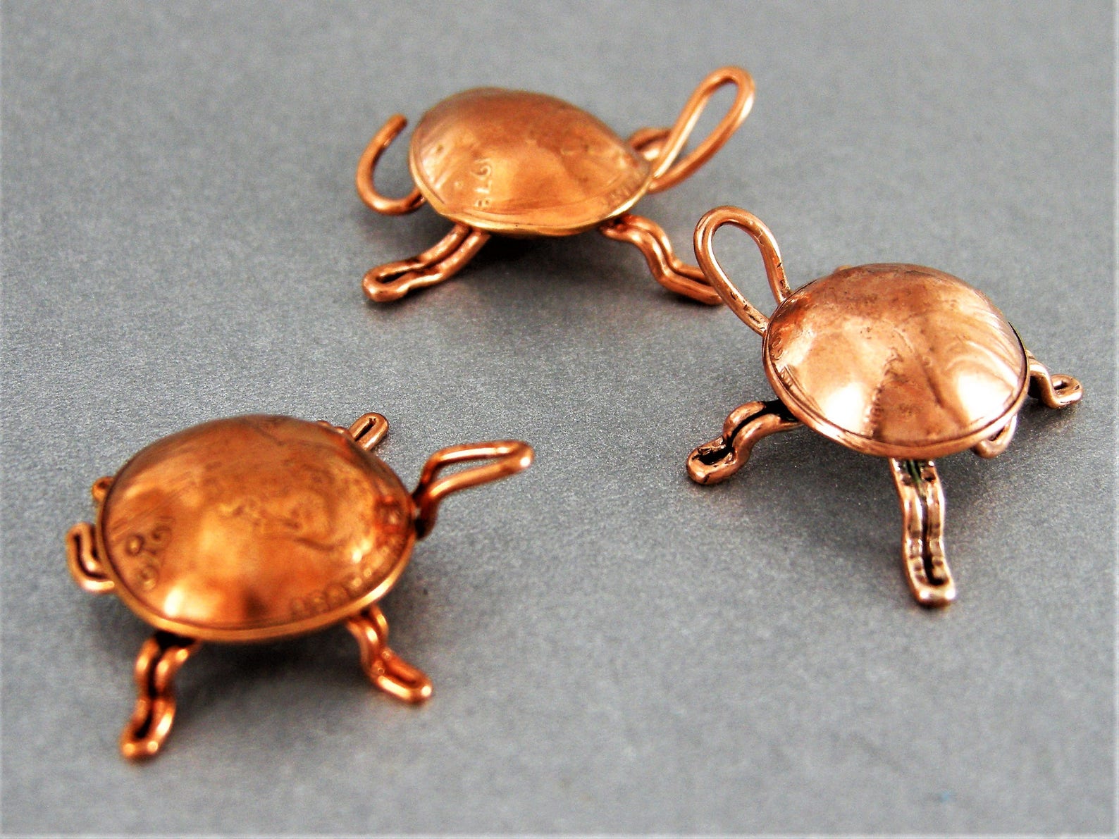 TURTLE, COPPER MINIATURE, Handmade, Copper Penny Turtle Sculpture, One ...