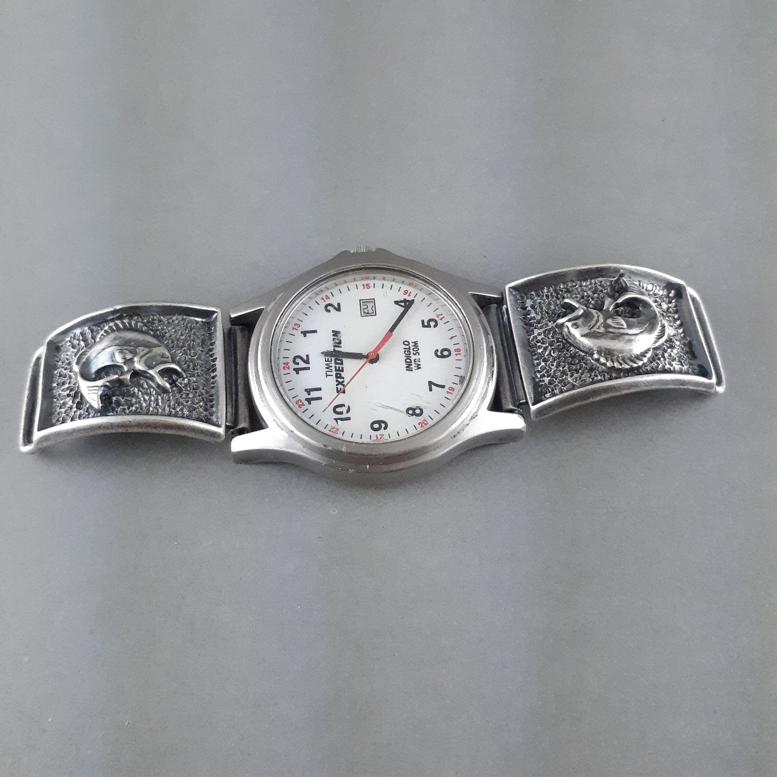 WATCH BAND TIPS, Jumping Bass Design, Handmade in Wax, Cast in Sterling ...