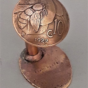 MUSHROOM, HONEY BEE, Italy 10 Centesimi Honey Bee Coin, Copper ...