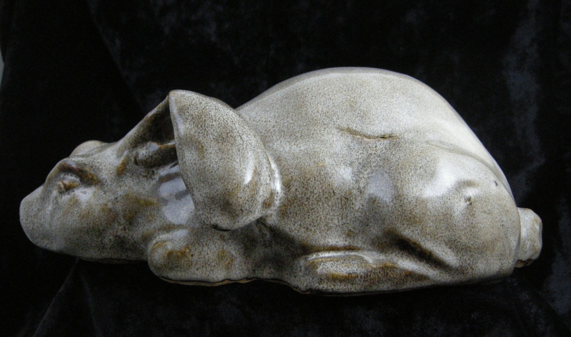 SCULPTURE POTTERY RABBITStoneware ClaySpeckled Brown | Etsy