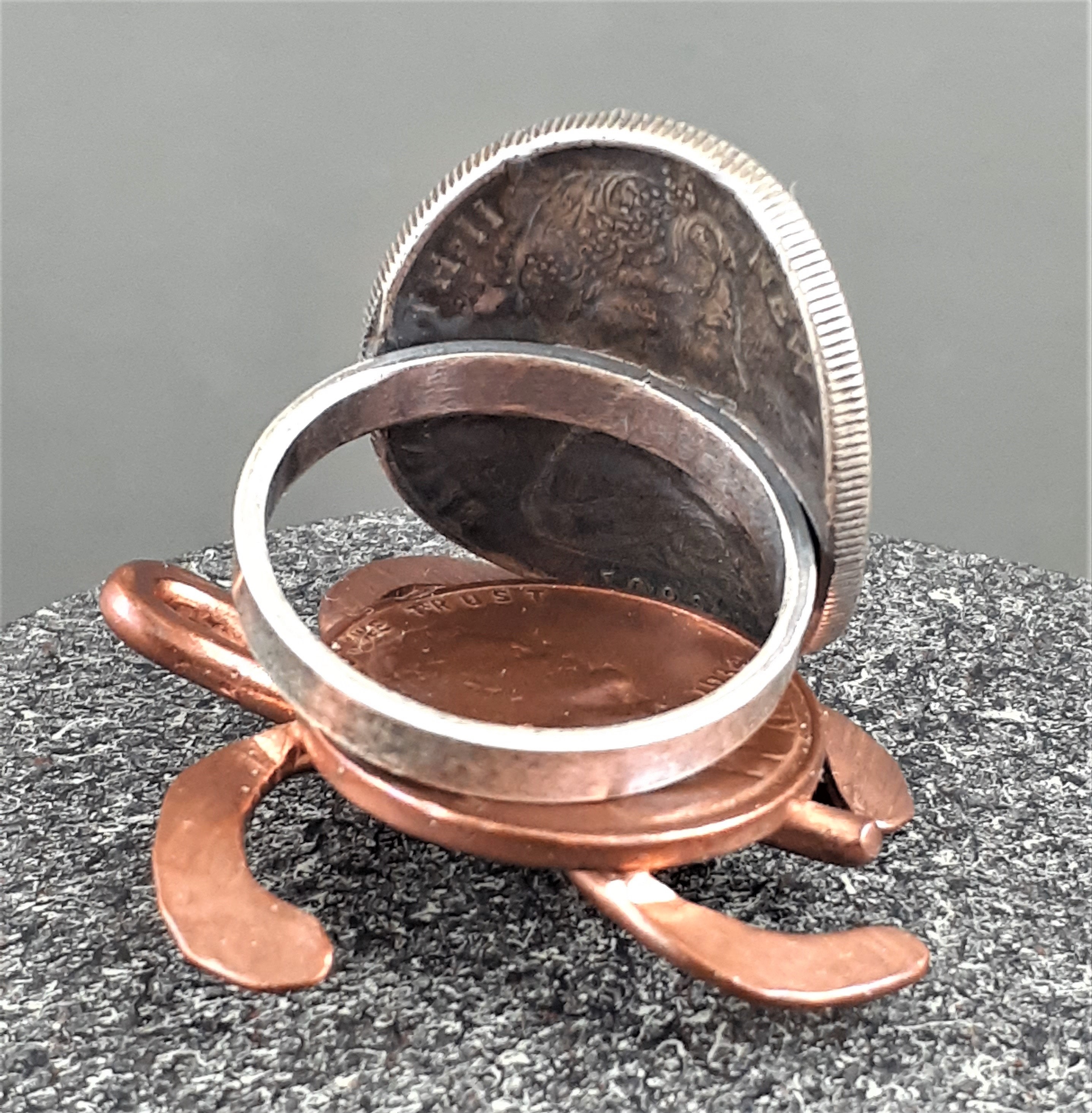 RING, New Zealand, Maori or Koruru 10 Cent Coin, Handmade Coin Rings ...