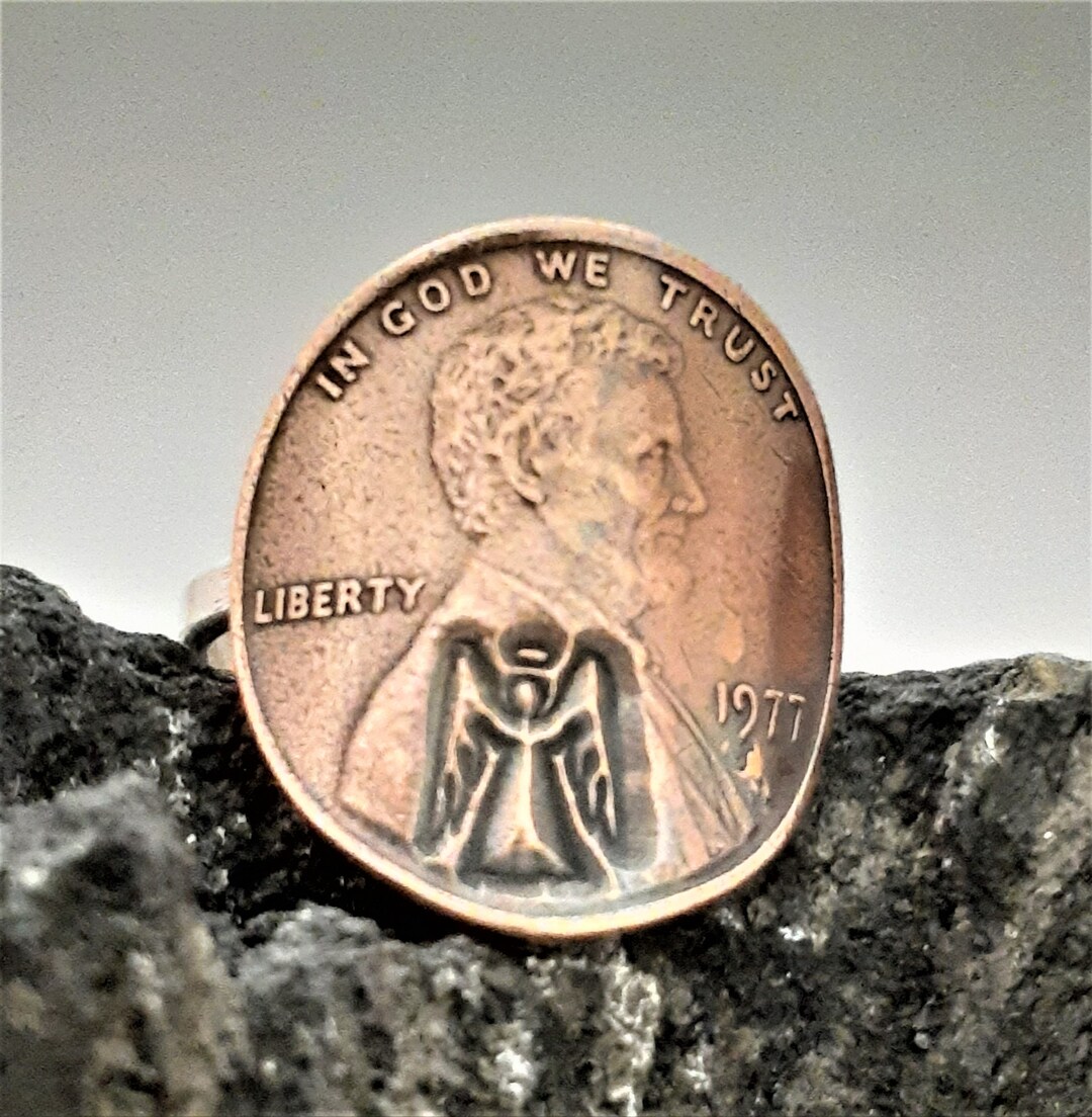 COPPER PENNY HEART Ring, Copper Coin Ring, Promise Ring, Stamped Copper ...