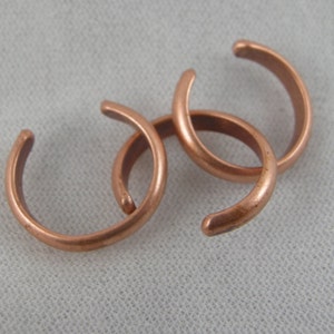 TOE RING COPPER , Handmade, Plan and Smooth Toe Ring. Body Jewelry ...
