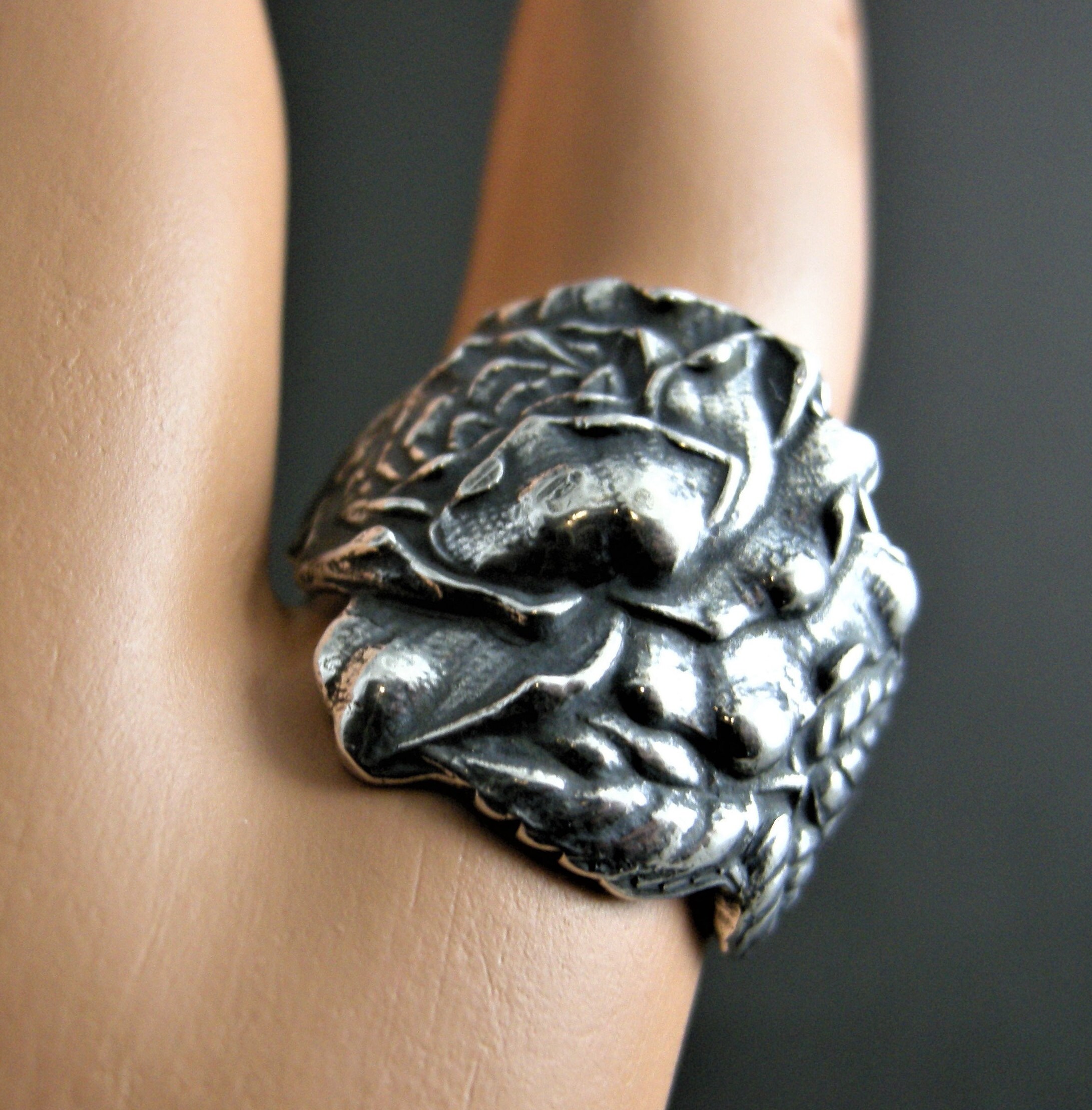 RING, SILVER ROSE, Handmade From Sterling Silver Spoon, Elegant ...