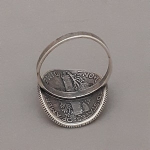 RING, MERCURY DIME, Silver Dime Coin Ring, Handmade, Silver Liberty ...