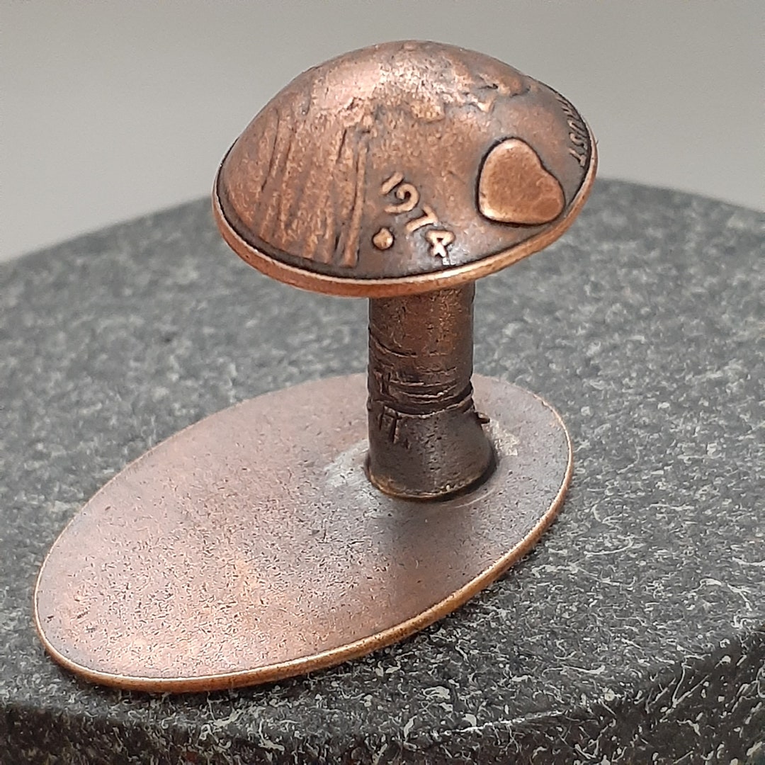 Handmade Copper Penny Mushroom Sculpture: Folk Art Coin Collection - Etsy