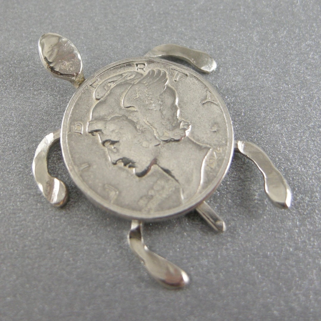 TURTLE, SILVER,MINIATURE, Sea Turtle, Sculpture, Miniature Sculpture ...