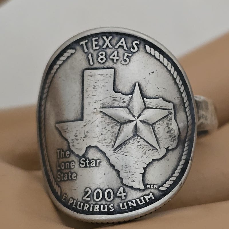 Texas Coin Ring - Etsy