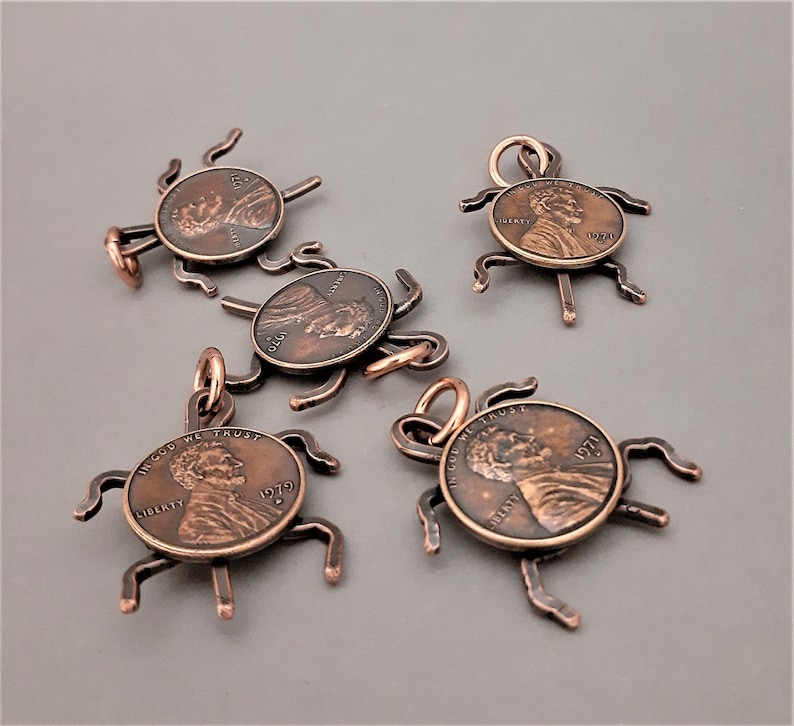 Copper Penny Flattened Turtle Sculpture, Penny Creations Made From ...