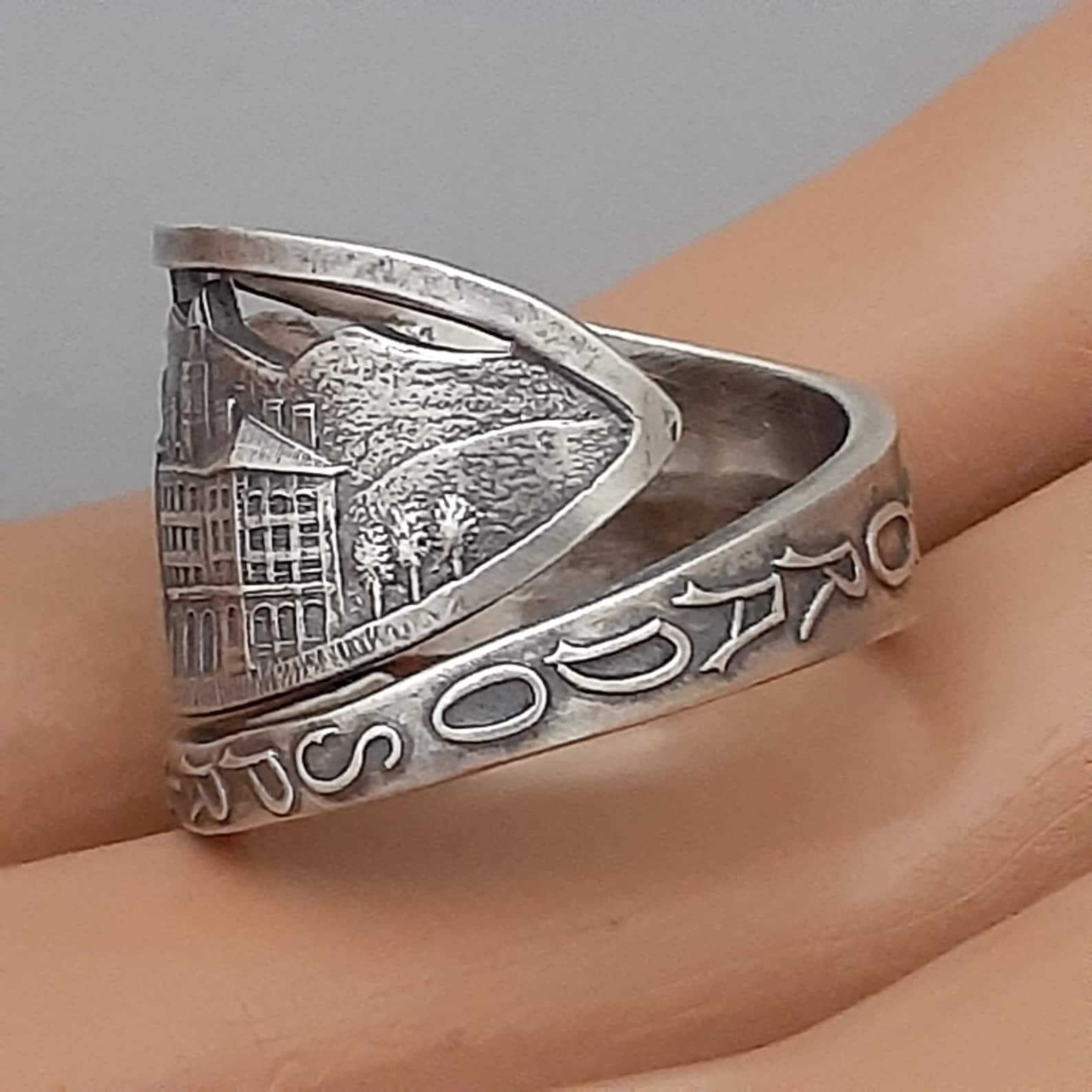 RING, STERLING SILVER, Antler Hotel Ring, Thumb Ring, Friendship Ring ...