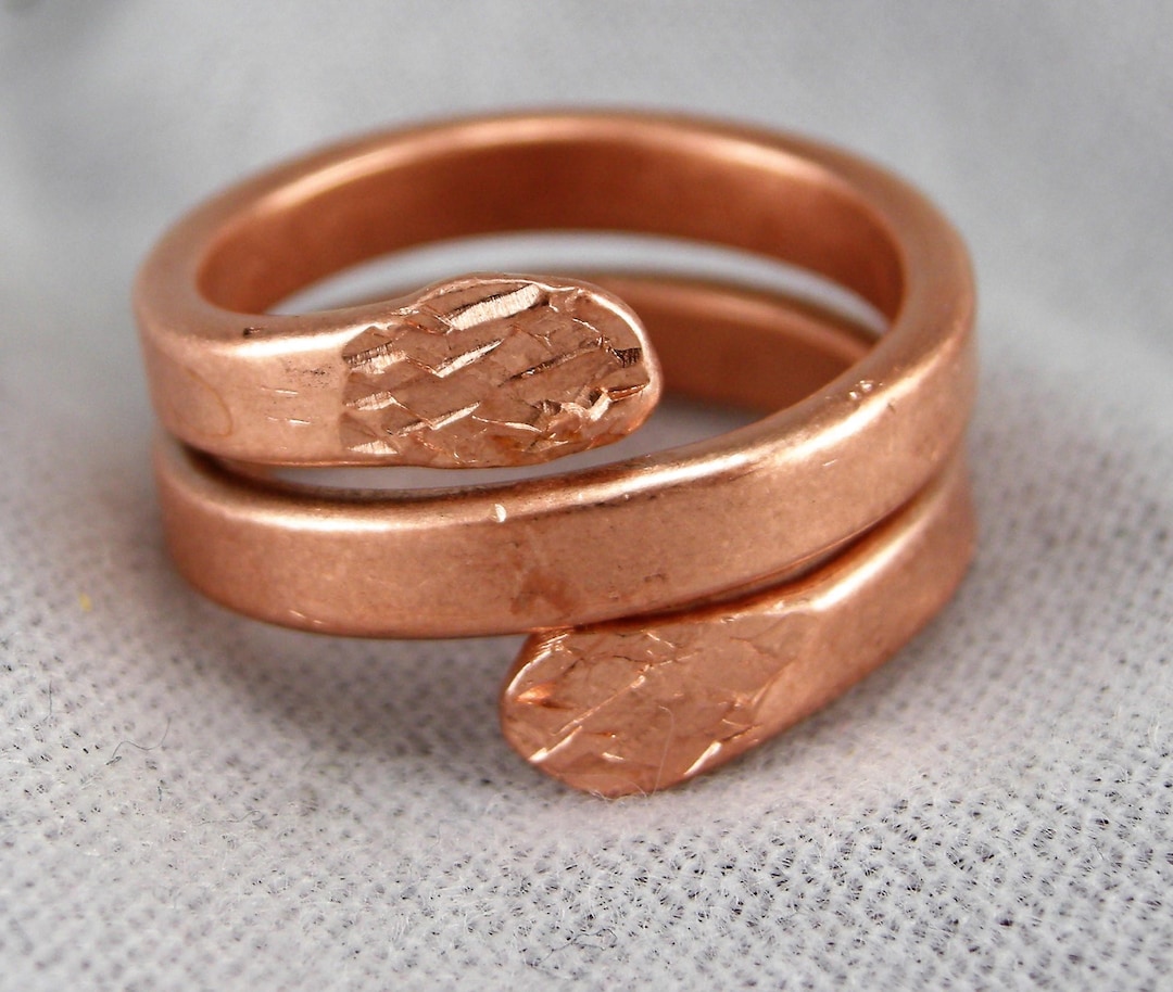 COPPER RING HAMMERED, Handmade Copper, Satin Finish, Comfortable Fit ...