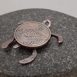 TURTLE, MINIATURE, Sea Turtle Copper Coin With 24 Inch Chain, Copper ...