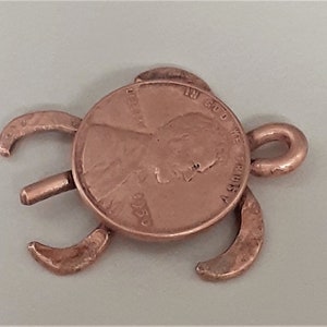 PENDANT SEA TURTLE, Handmade, Copper Penny Sea Turtle, Turtle Sculpture ...