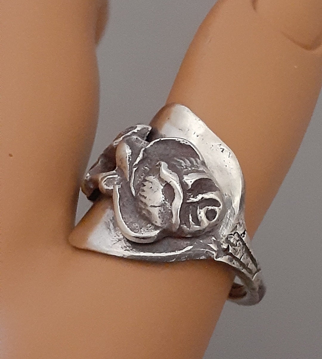 RING,ROSE BUD, Sterling Silver Spoon Rings, Statement Rings, Rose ...