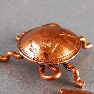 TURTLE, COPPER MINIATURE, Handmade, Copper Penny Turtle Sculpture, One ...