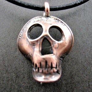 COPPER PENNY SKULL Pendant, Charm Sculpture Ooak, "penny Creations ...