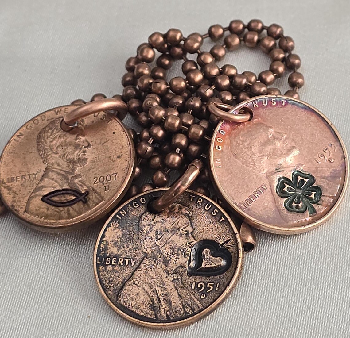 STAMPED PENNY PENDANT, Memorabilia, Coin Collectables, Stamped, Charm ...