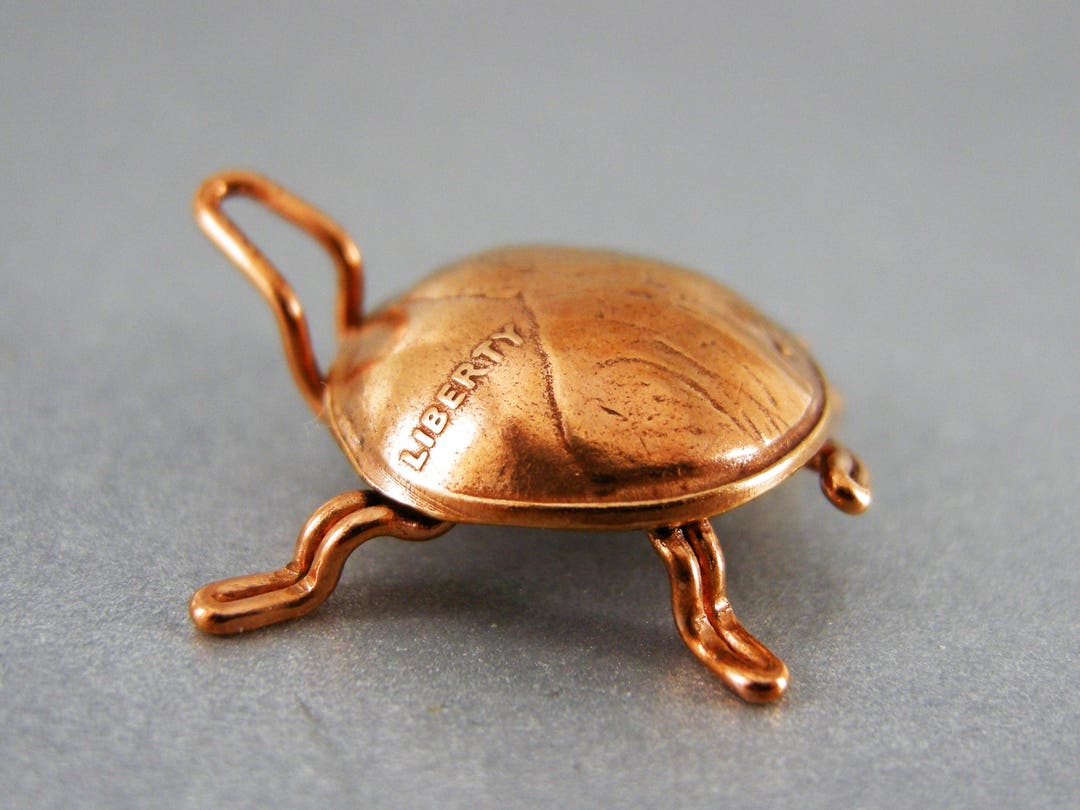 TURTLE, COPPER MINIATURE, Handmade, Copper Penny Turtle Sculpture, One ...