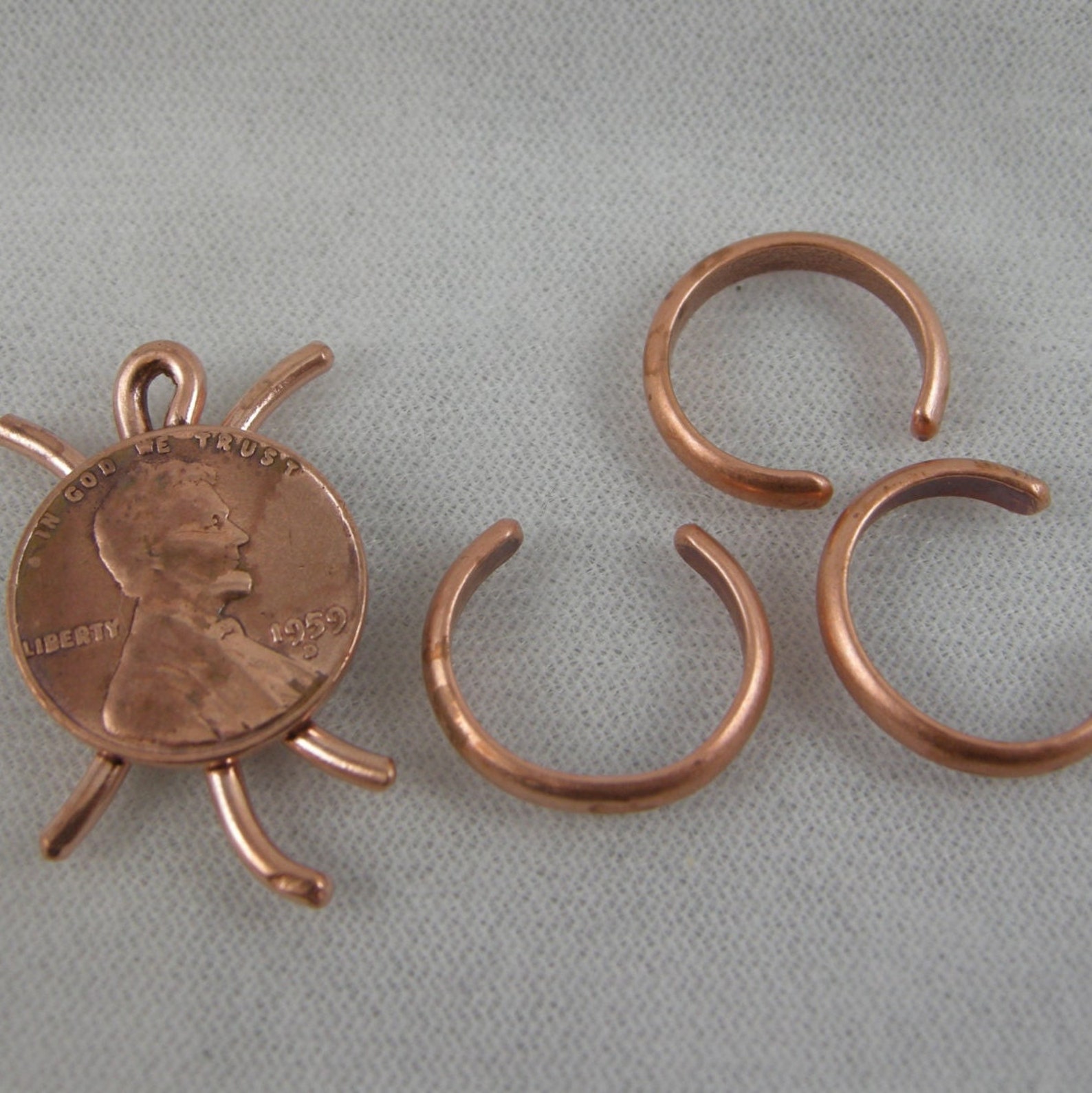 TOE RING COPPER , Handmade, Plan and Smooth Toe Ring. Body Jewelry ...