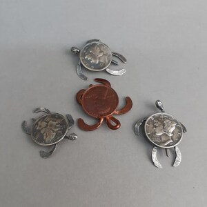 TURTLE, SILVER,MINIATURE, Sea Turtle, Sculpture, Miniature Sculpture ...