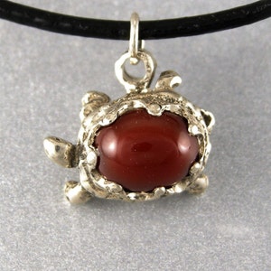 PENDANT TURTLE, CHARM, Sterling Silver Pendant, 17 X 14 Mm Wide Deep ...