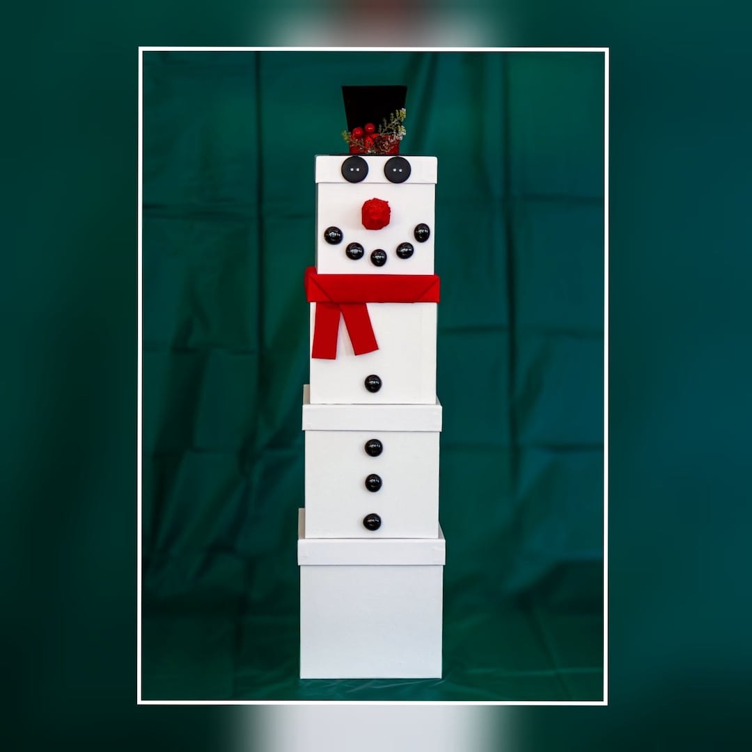 Snowman Frosty Gift Box Tower 25 - Etsy