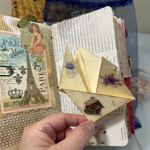 Handmade Junk Journal: Recycled Materials, Vintage Postcards - Etsy