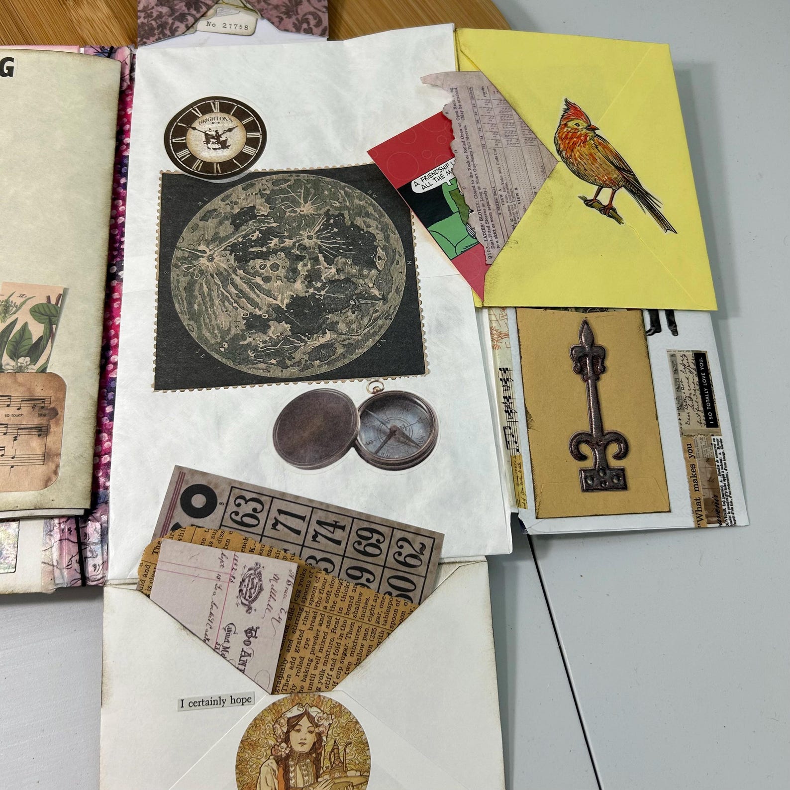 Portfolio/journal, Made From 12 Envelopes, 18 Removable Writing Pages ...