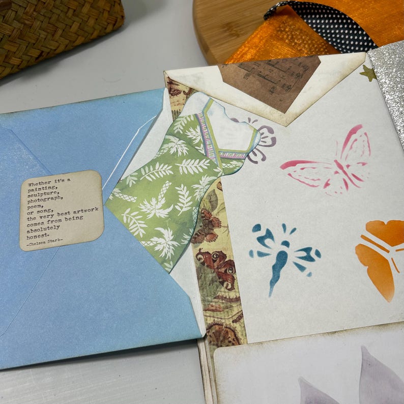 Portfolio/journal, Made From 11 Envelopes, 24 Removable Writing Pages ...