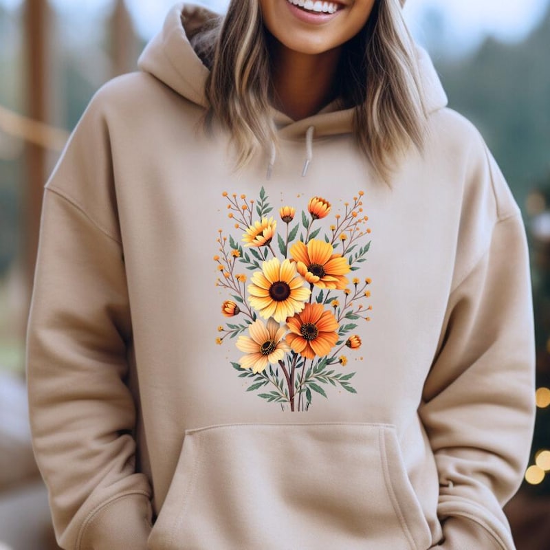 Flower Hoodie - Etsy
