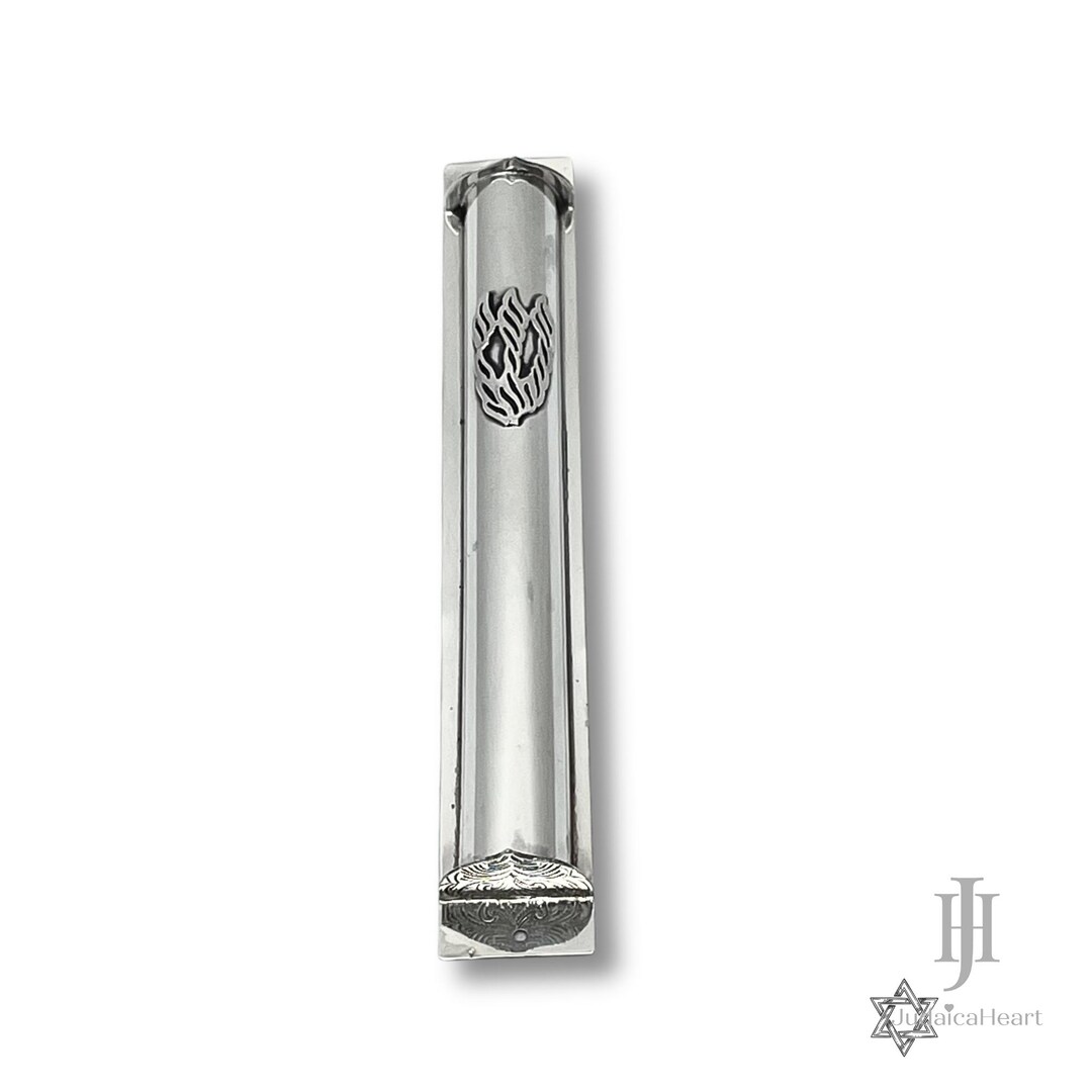 Silver Mezuzah Case With Kosher Scroll • Handmade Judaica Art From ...