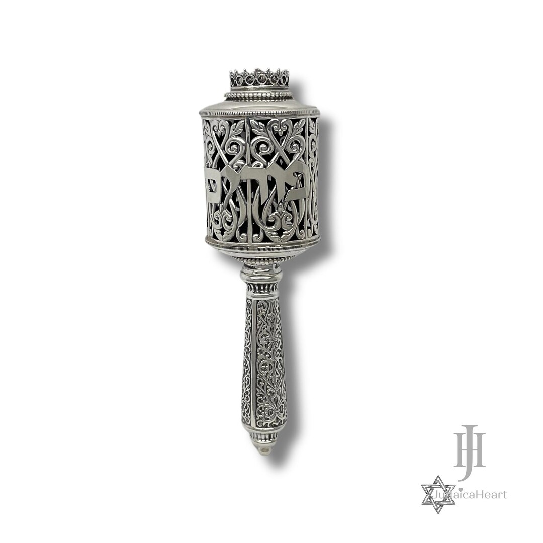 Sterling Silver Purim Gragger • Handmade Jewish Noisemaker From Israel ...