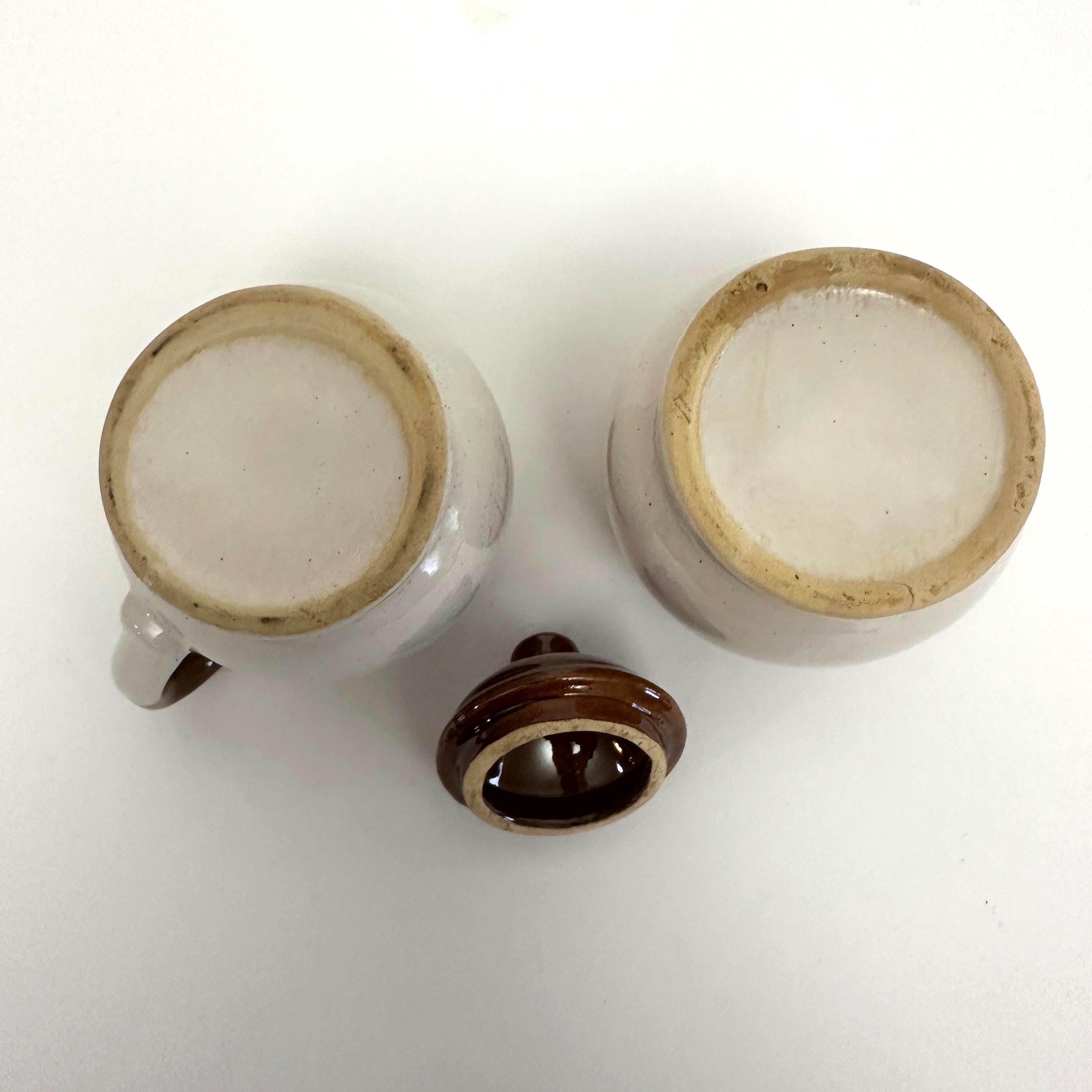 Vintage Sugar and Creamer Set | Rustic Stoneware Kitchenware ...
