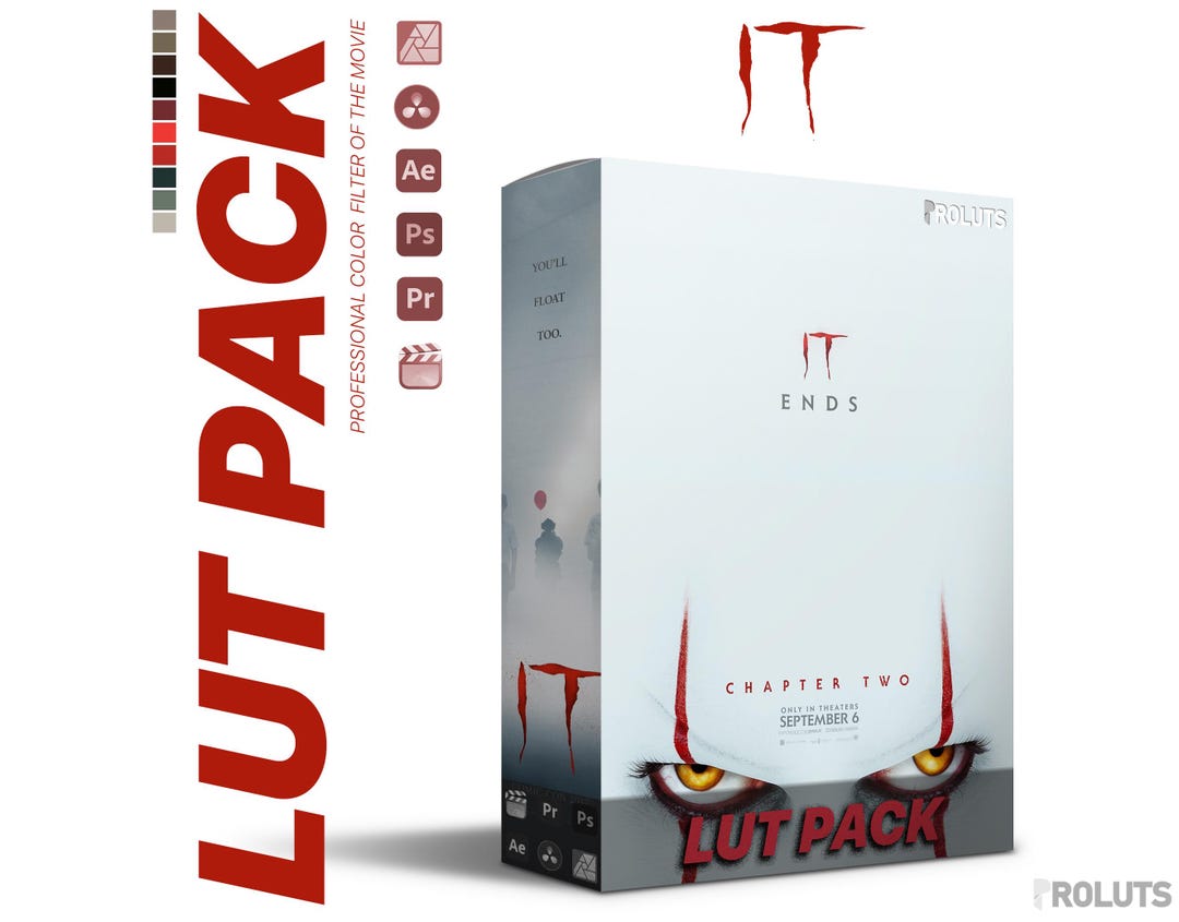 IT LUT Package: Cinematic Color Grading Filters for Horror, Suspense ...