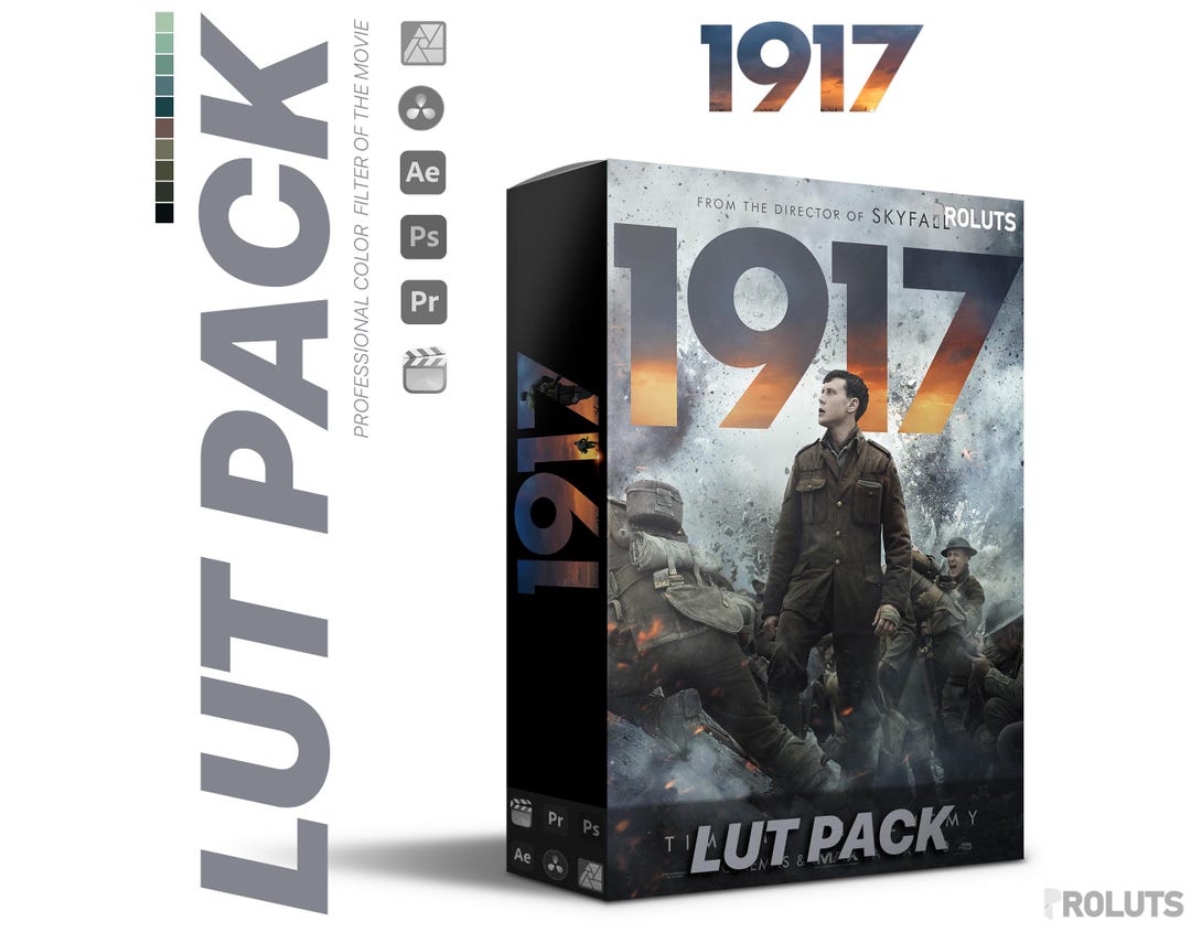 LUT 1917 Package: Cinematic Color Grading Filters for Historical ...