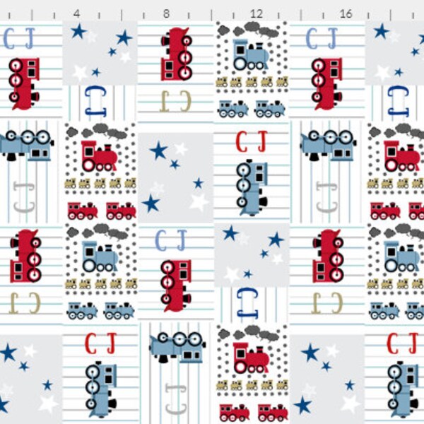 Cotton Train Fabric - Etsy