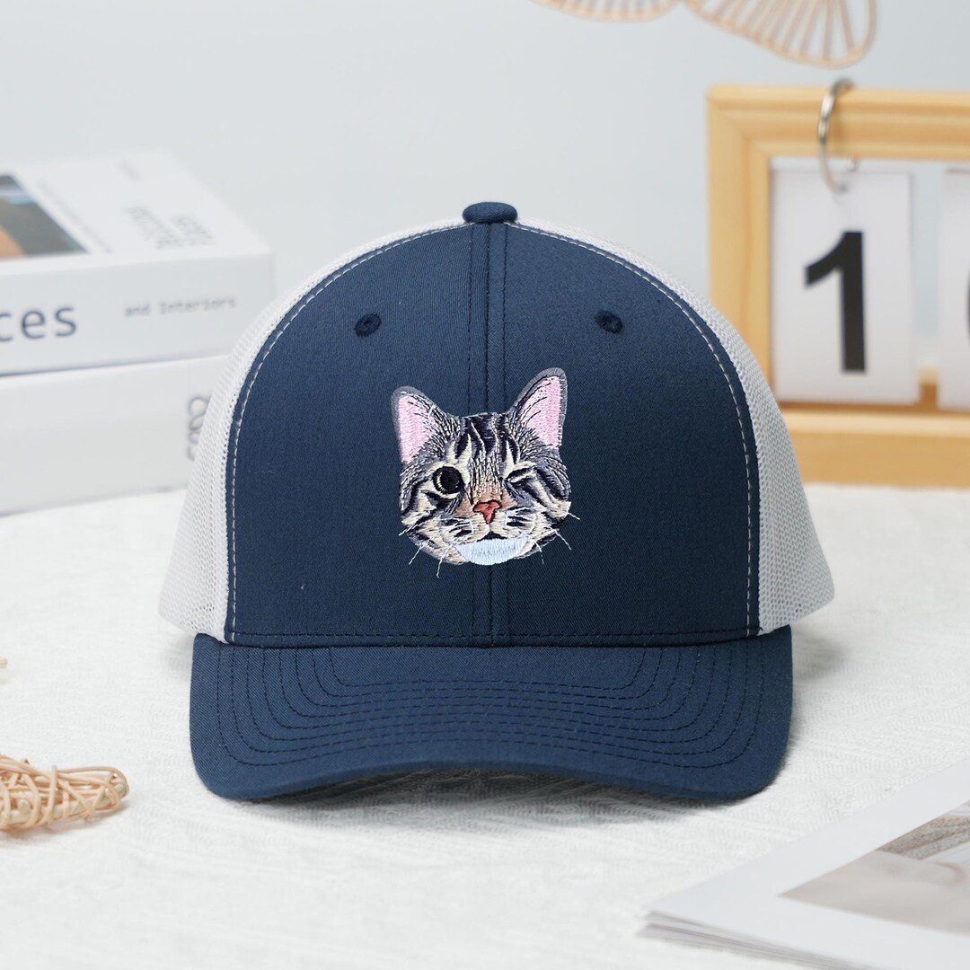 Custom Embroidered Pet Hat - Personalized Dog Portrait Hat - Dog Face ...