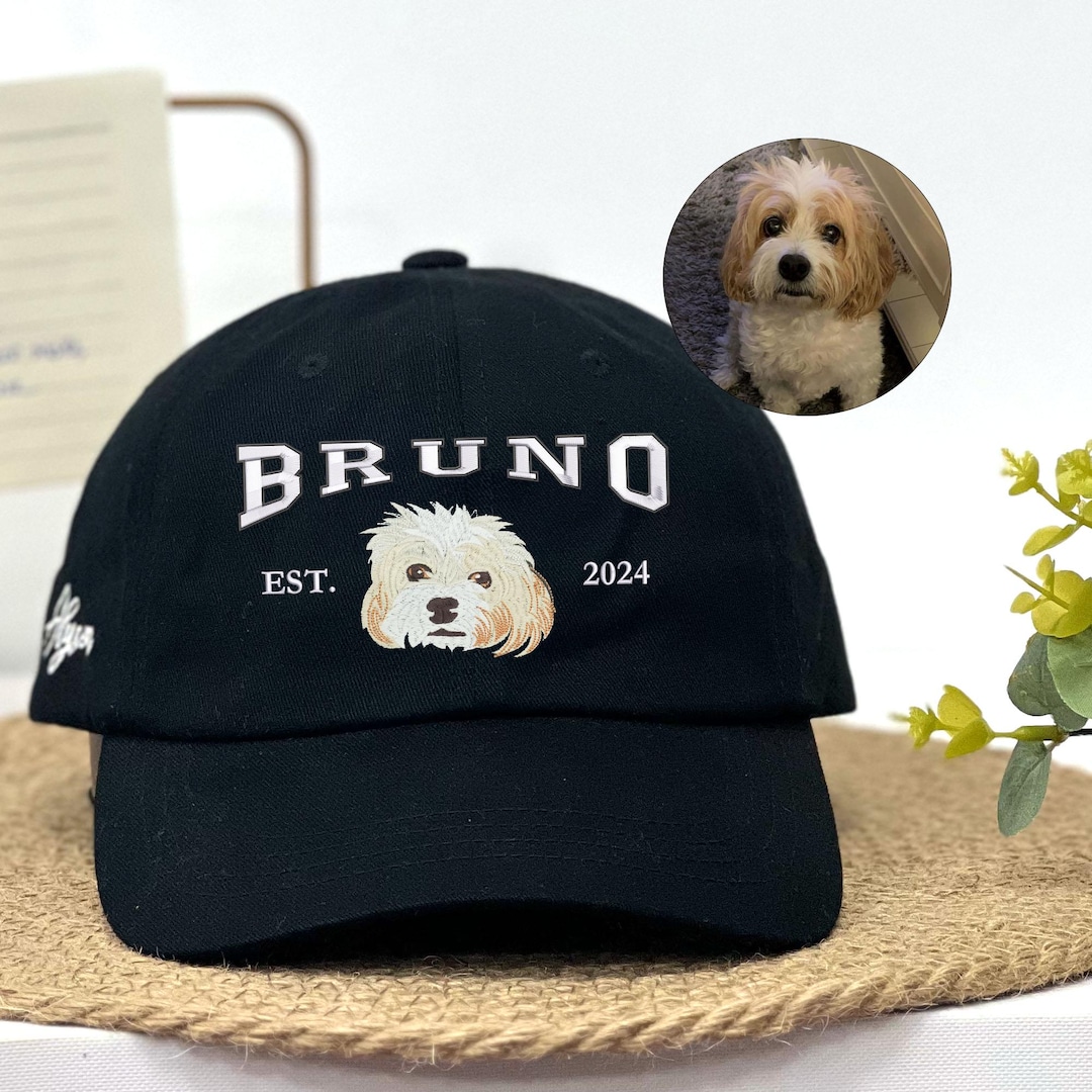 Personalized Dog Embroidered Hat - Embroidered Hats With Dogs - Dog ...