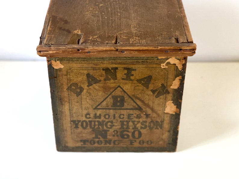 Antique Vintage Chinese Tea Crate Wood Box Banian - Etsy