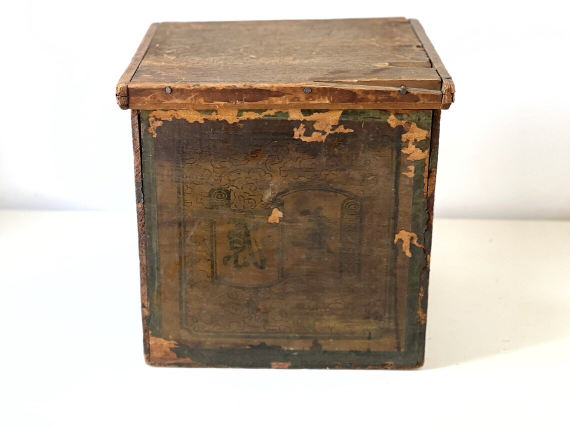 Antique Vintage Chinese Tea Crate Wood Box Banian - Etsy