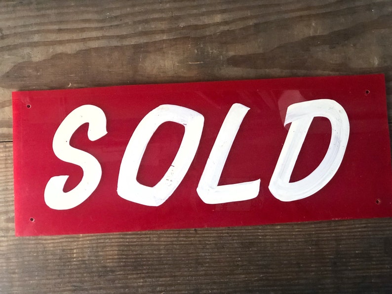 Vintage sold signs metal plastic real estate gallery | Etsy