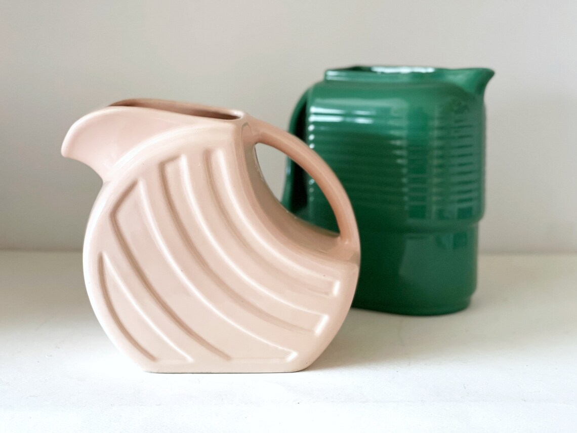 Vintage Alamo Pottery Art Deco Pink Ceramic Pitcher Style - Etsy